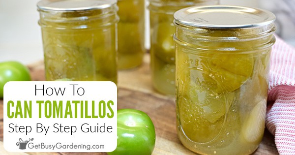 Canning Tomatillos With Or Without A Pressure Canner - Get Busy Gardening